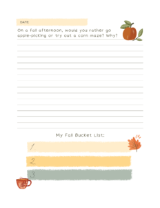 30 Fall-Themed Gratitude Journal Prompts - Seven Stones Mental Health